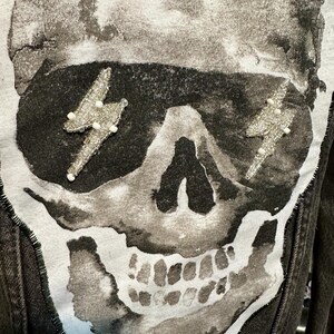 Upcycled Levi’s Jacket - Skull - Etsy