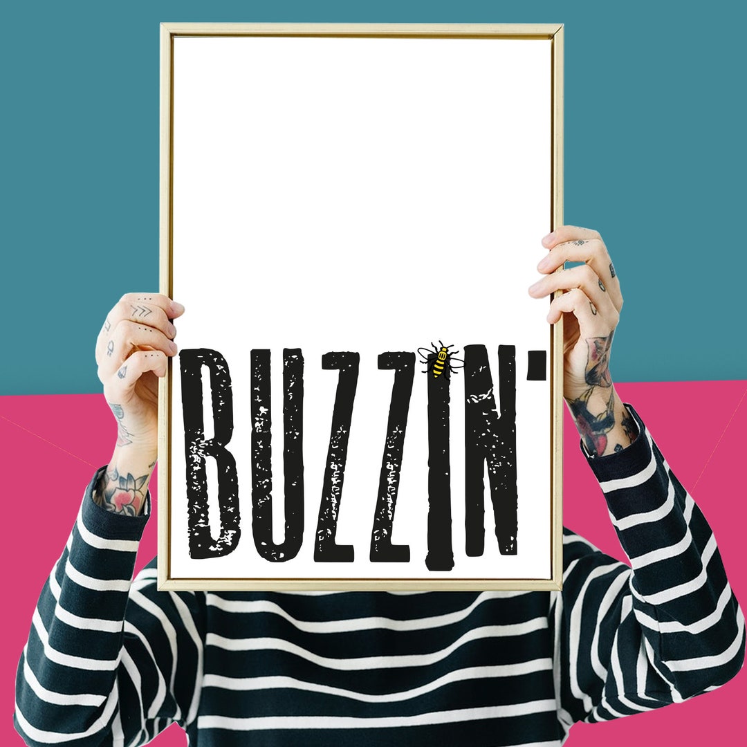 Buzzin' Manchester Bee Letter Press Giclee Print A3 or A4 - Etsy