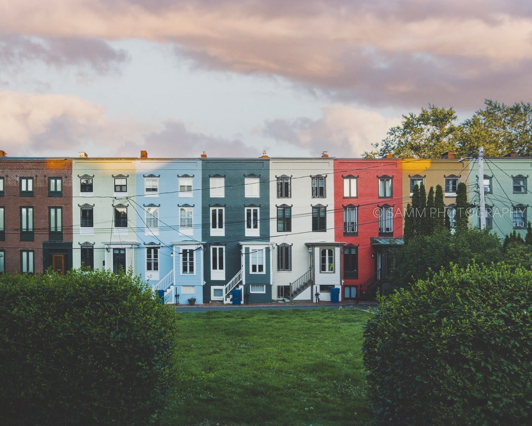 Colorful Row Houses of Portland - Etsy