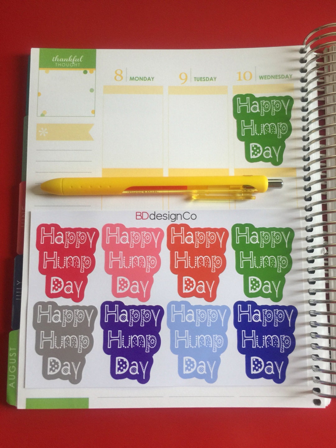 8 Happy Hump Day Planner Stickers (matte or Glossy) - Etsy