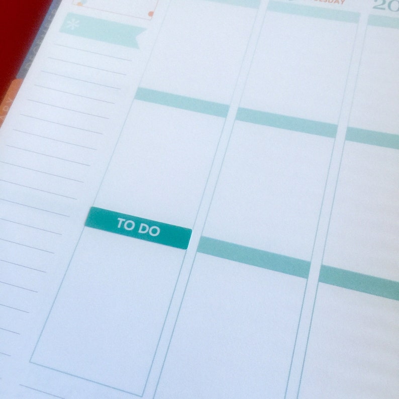 84 to Do Stickers for for Vertical or Hourly Layout (matte or Glossy ...