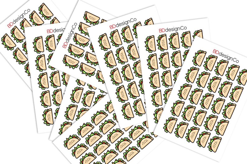 25 Taco Stickers matte or Glossy - Etsy