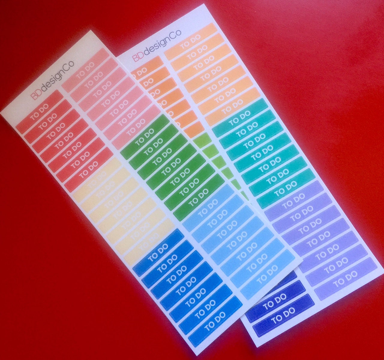 84 to Do Stickers for for Vertical or Hourly Layout (matte or Glossy ...