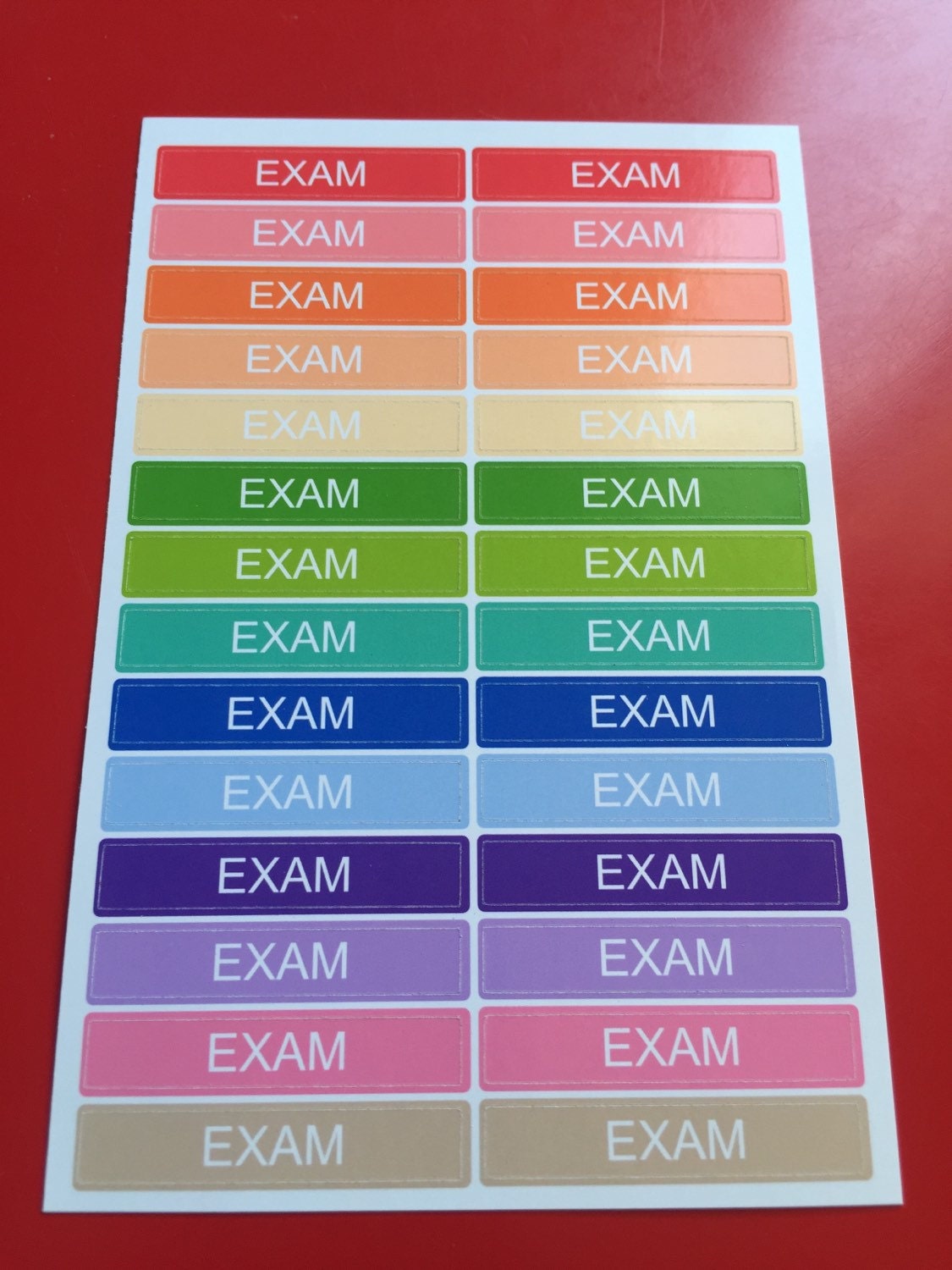 28 Exam Test School Planner Stickers matte or Glossy - Etsy