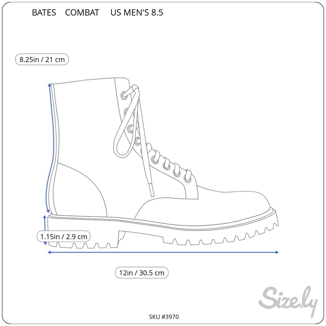 Bates Mens Leather Combat Boots Lace-up Gore Tex Size 8.5 US Black ...