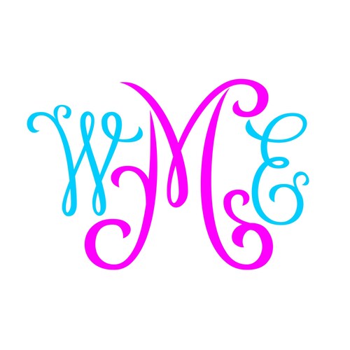 Monogram SVG Font Swirl Monogram Svg No. 04 | Etsy