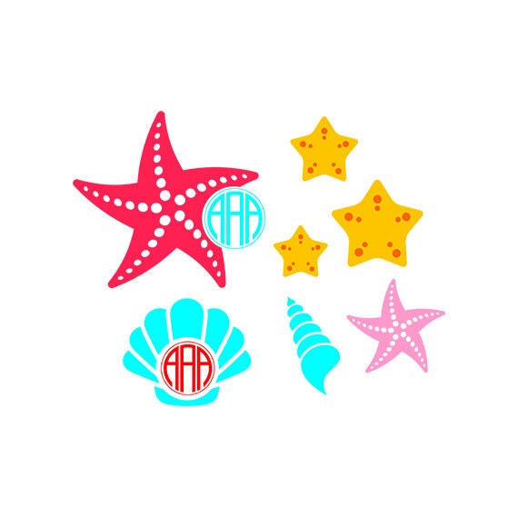 Seestern Svg ClipArt Seestern schneiden Vorlage SVG EPS Silhouette DIY ...