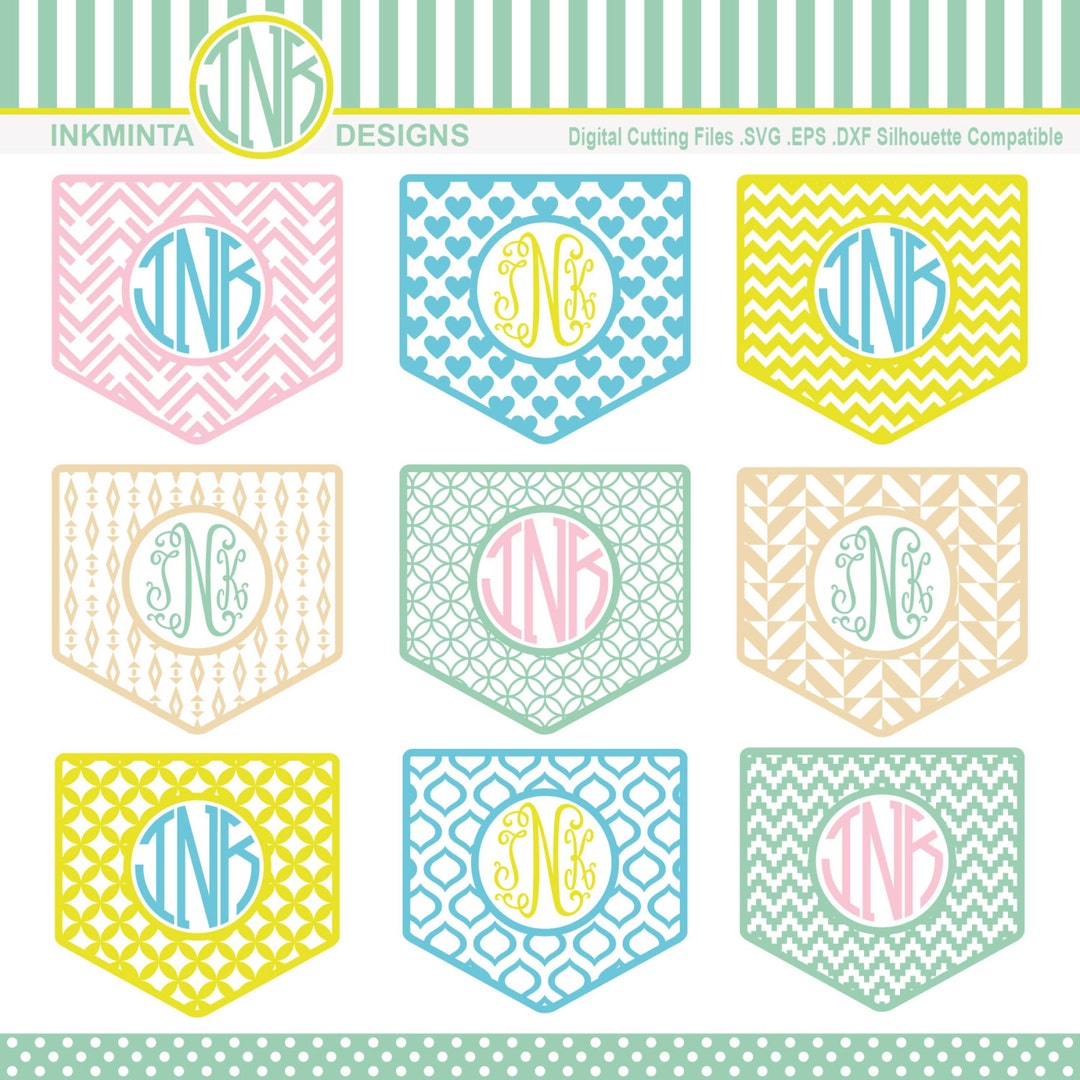 Shirt Pocket Monogram Framesscreen Printingsvg Cut Files - Etsy