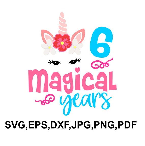 Digital Art & Collectibles Drawing & Illustration 6th Birthday Unicorn ...