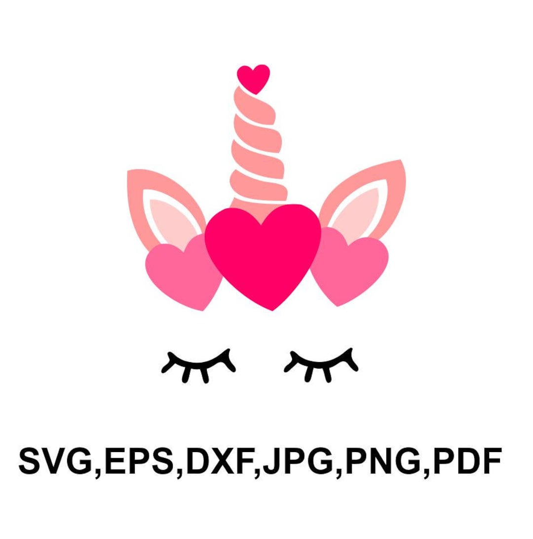 Unicorn Heart Svg File Unicorn Cut File Unicorn Heart - Etsy