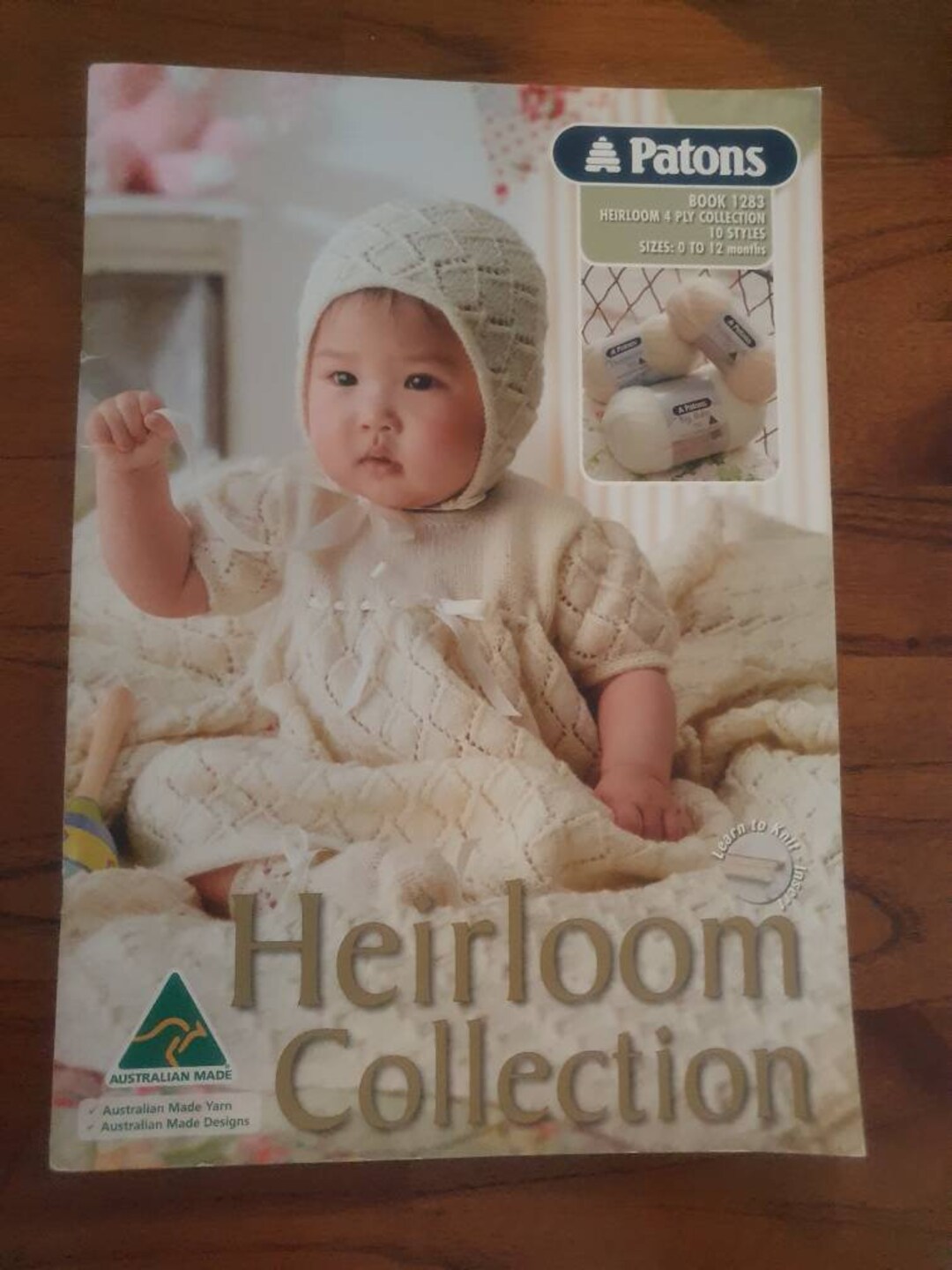 Knitting and Crochet Pattern Book for Baby Heirloom Collection 4ply ...