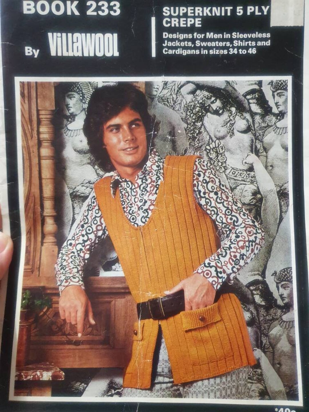 Knitting Patterns Vintage 1970s Men's Knitting Patterns Jumpers Vests ...
