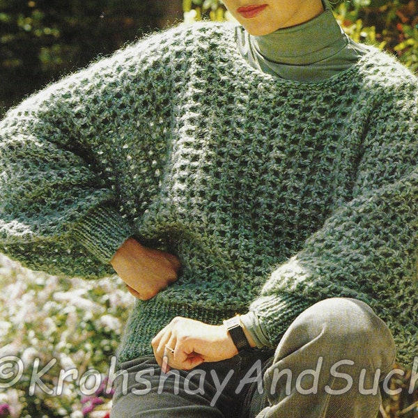 Bulky Sweater Pattern - Etsy