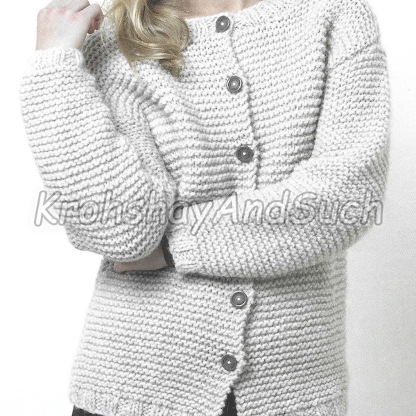 Garter Stitch Cardigan Patterns - Etsy