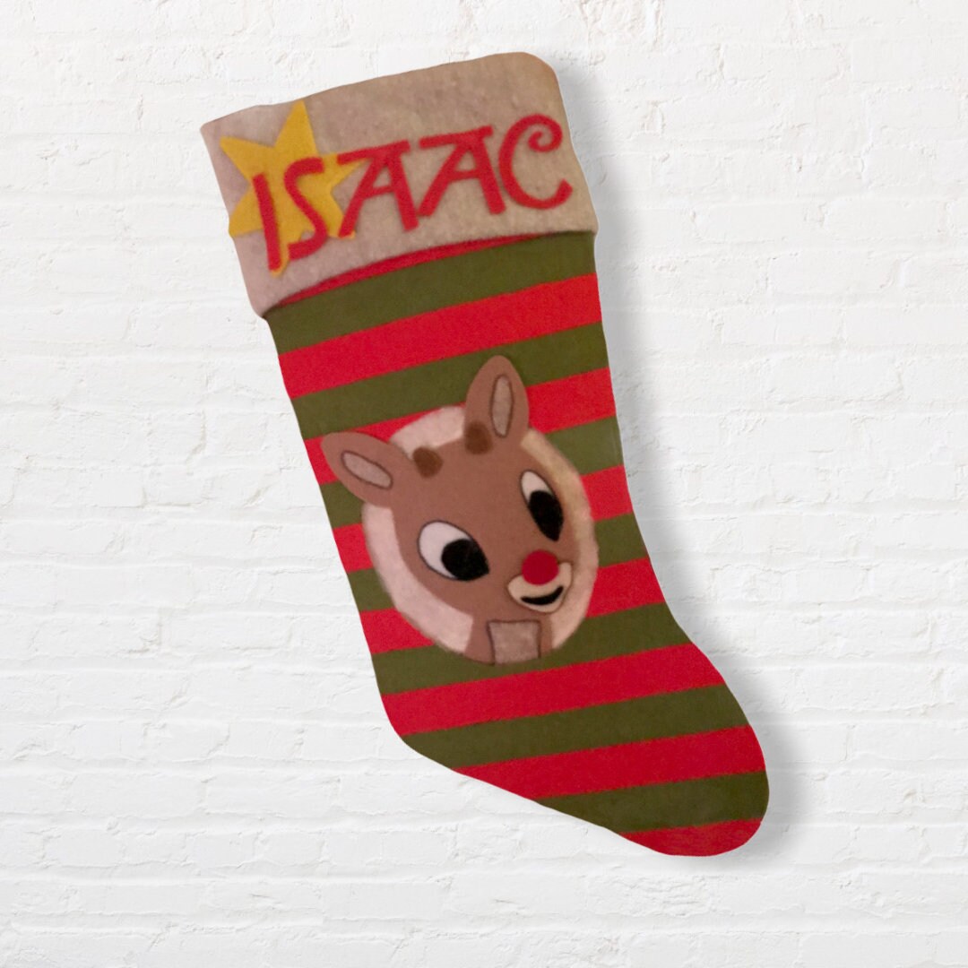 CUSTOM: Rudolph the Red-nosed Reindeer Stop Animation Stocking - Etsy
