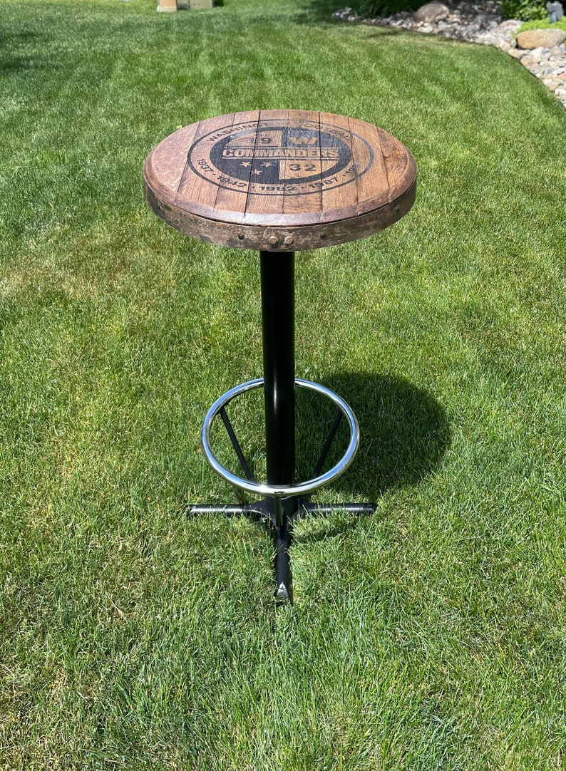 Pub Table 42 Tall Laser Engraved W/ Footrest - Etsy