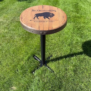 Pub Table 42" Tall - Laser Engraved Customize to Your Liking - Etsy