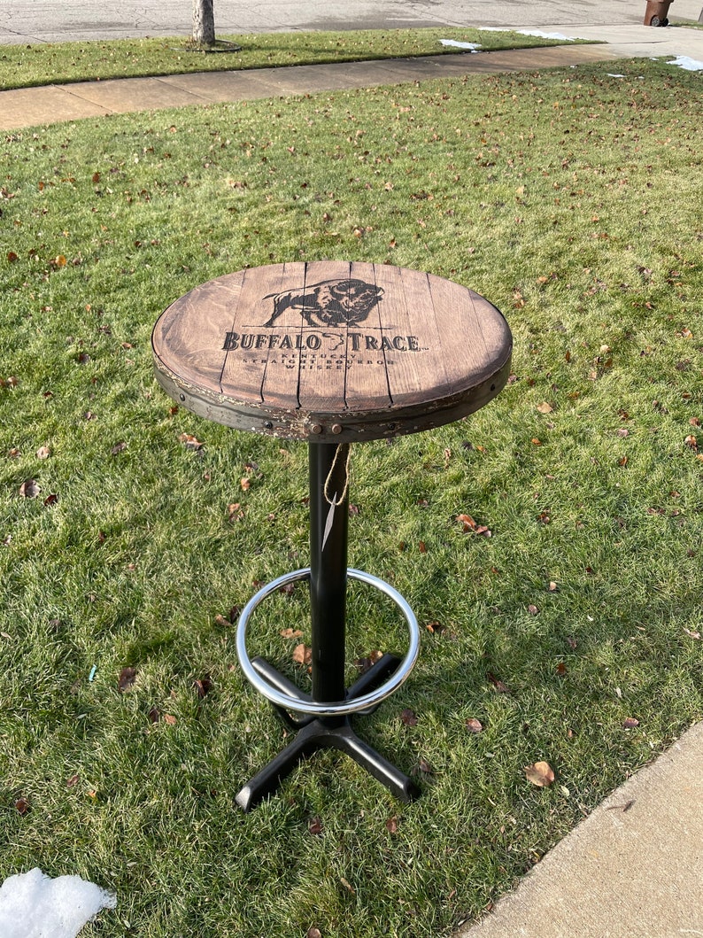 Pub Table 42 Tall Laser Engraved W/ Footrest - Etsy