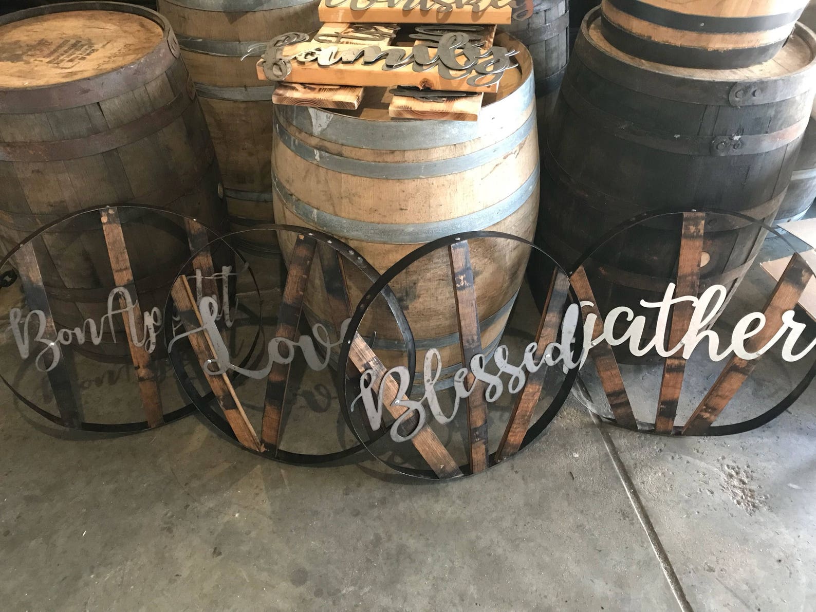 Bourbon Barrel Ring Wall Sign - Etsy