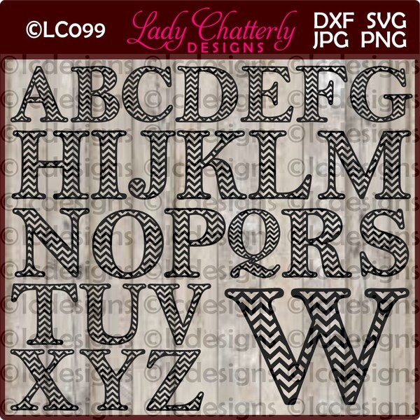 Chevron Alphabet - Etsy