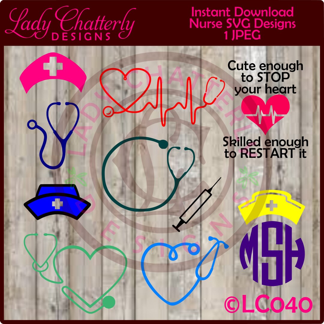 LC040 - Nurse SVG Designs - Etsy
