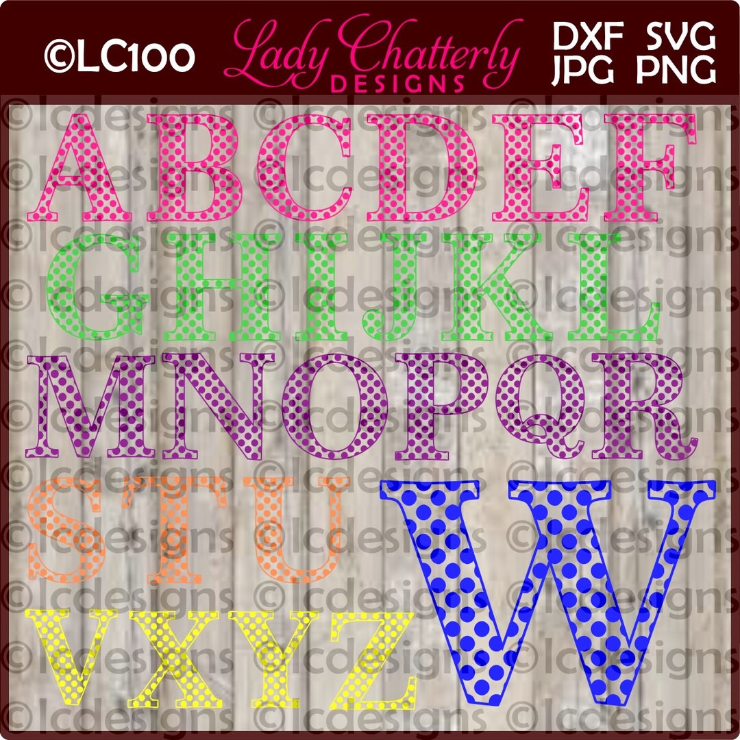 LC100 - Polka Dot Alphabet - Etsy