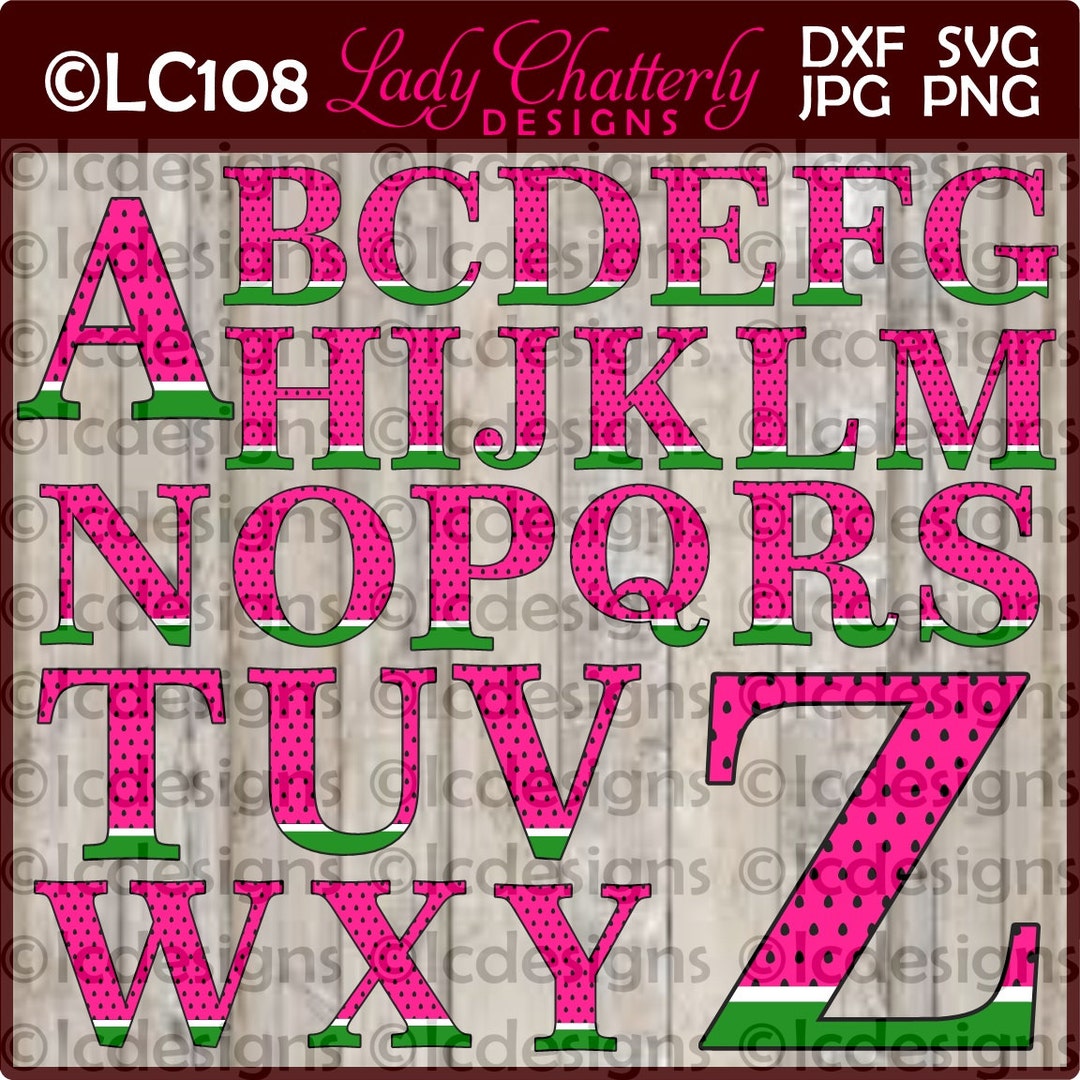 LC108 - Watermelon Alphabet - Etsy
