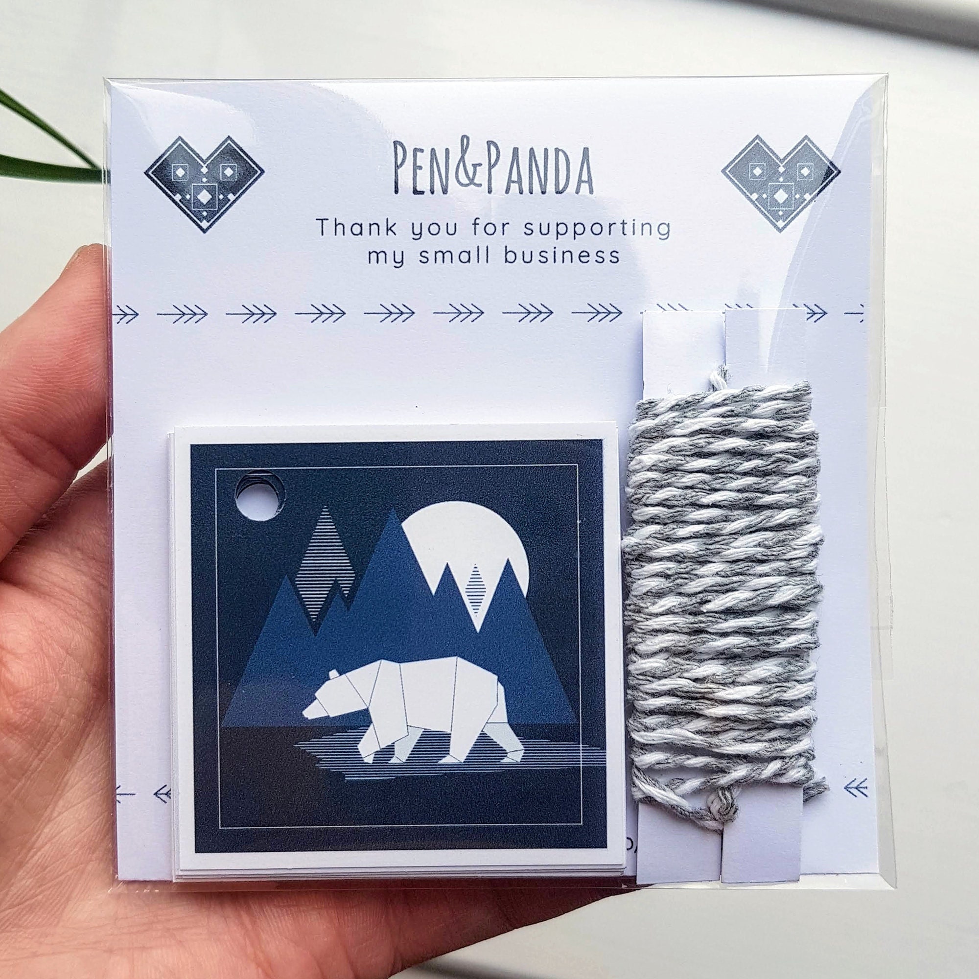 Arctic Gift Tags, Pack of 12, Large 60mm Tags Contemporary, Geometric ...