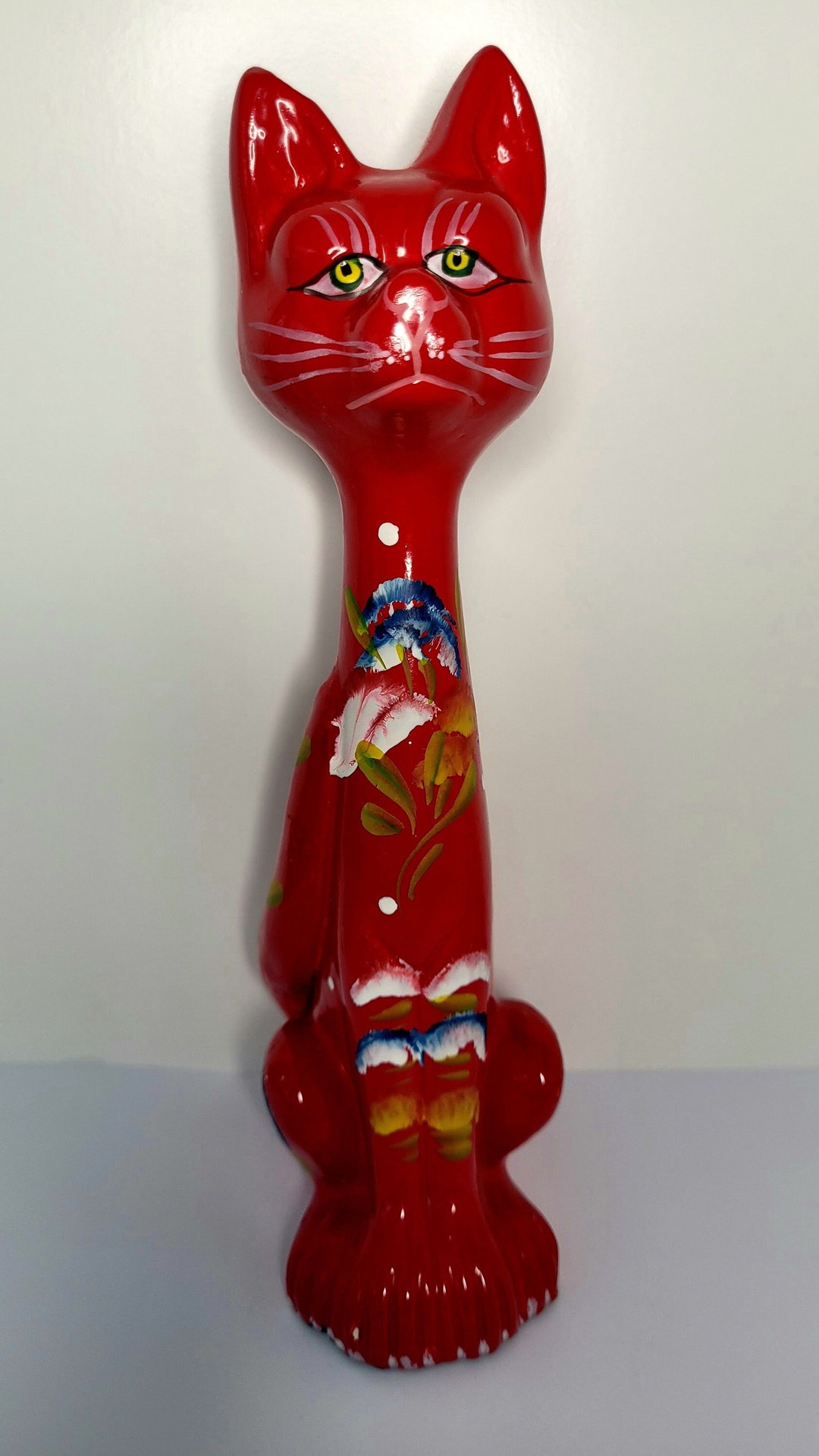 1960s Vintage Italian Red Cat Figure - Etsy