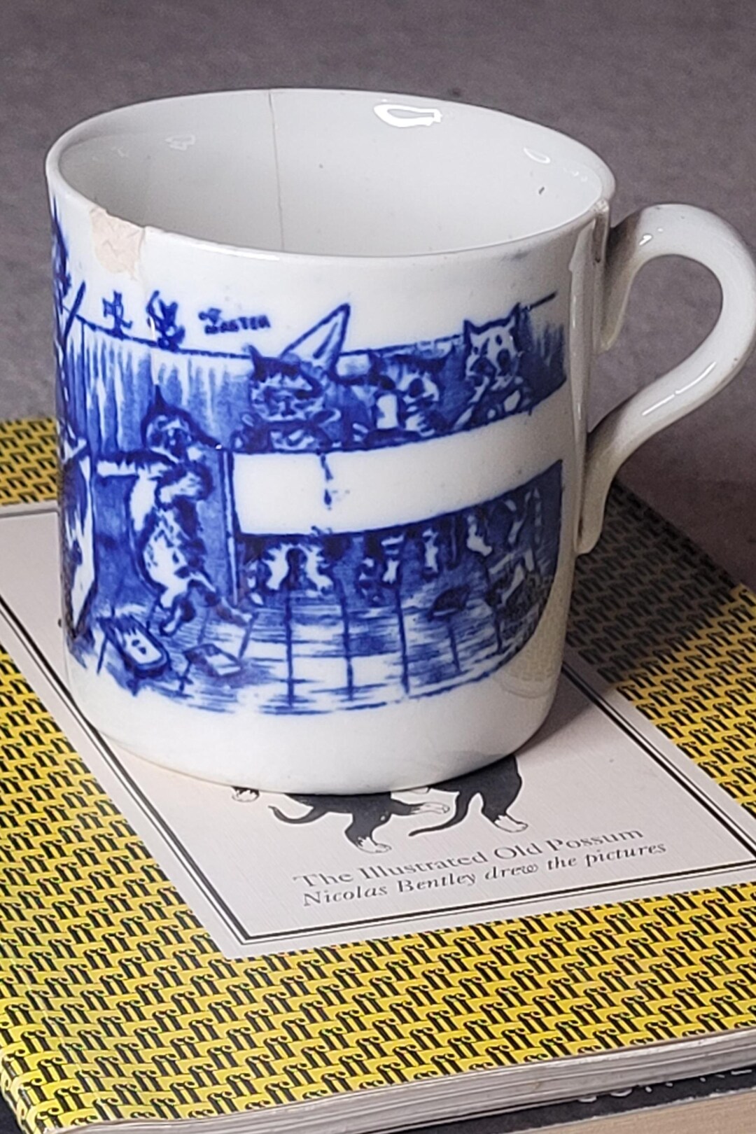 Vintage Louis Wain Inspired Child's Cup - Etsy UK
