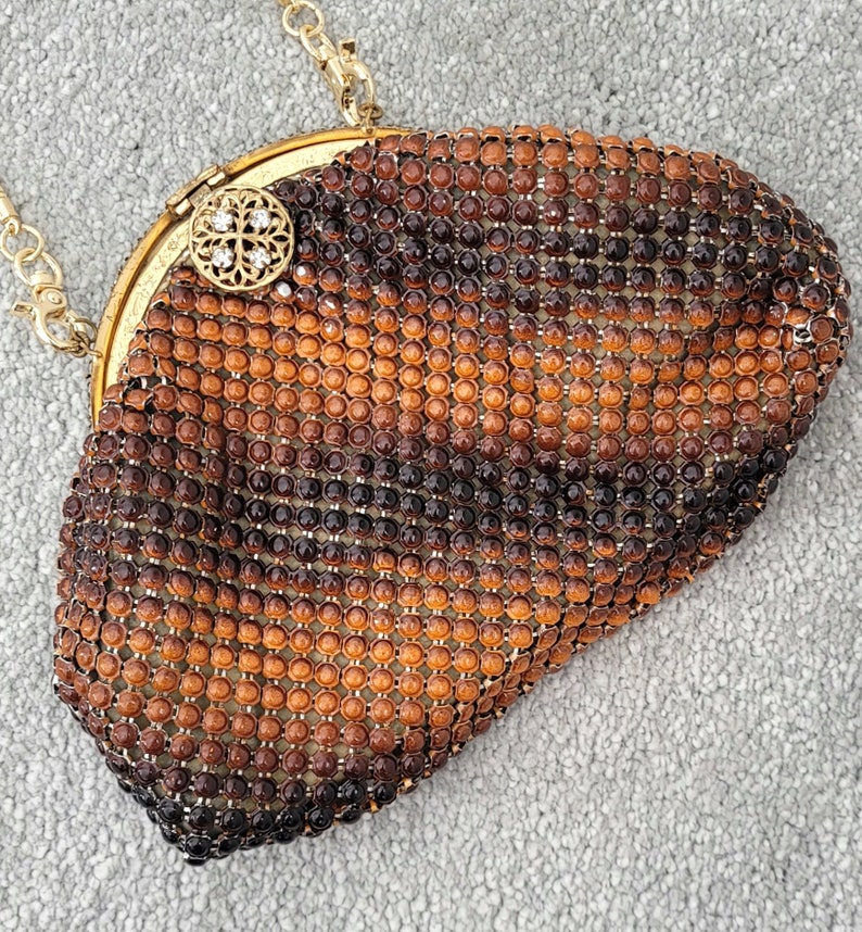 1960s/70s Vintage Chainmail Evening Bag With Crystal Trim - Etsy UK