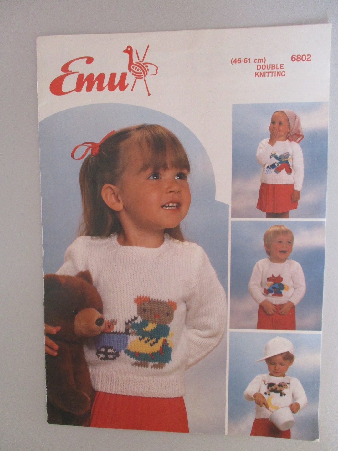 Animal Nursery Sweater Knitting Pattern, Retro 1970s Knitting, Childs ...