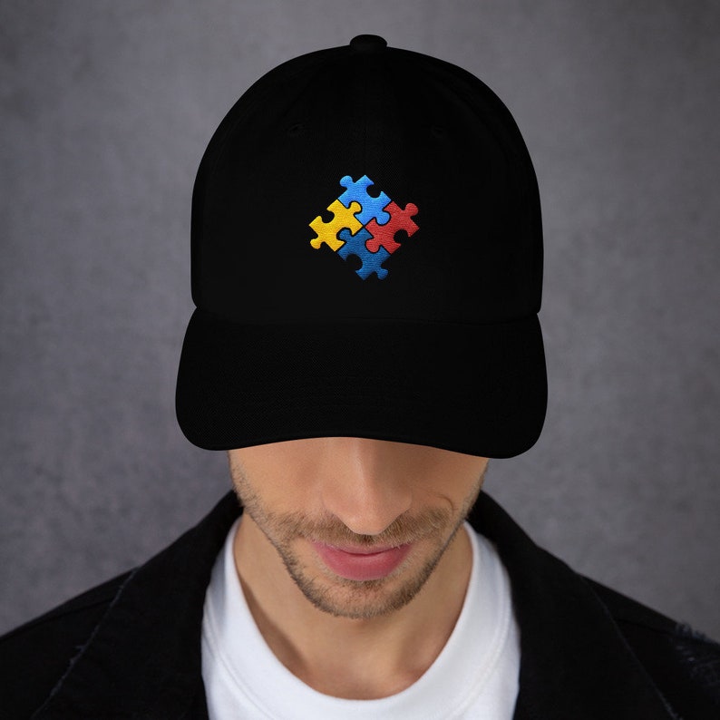 Autism Awareness Puzzle Dad Hat Embroidered Etsy