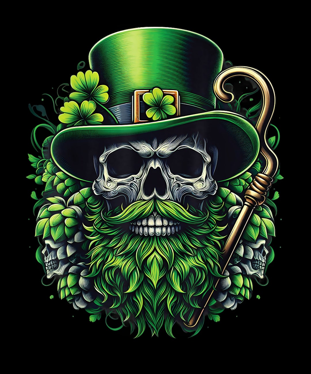Skull of St. Patrick's Day Png, Sugar Skull St Patricks Day Irish Skull ...