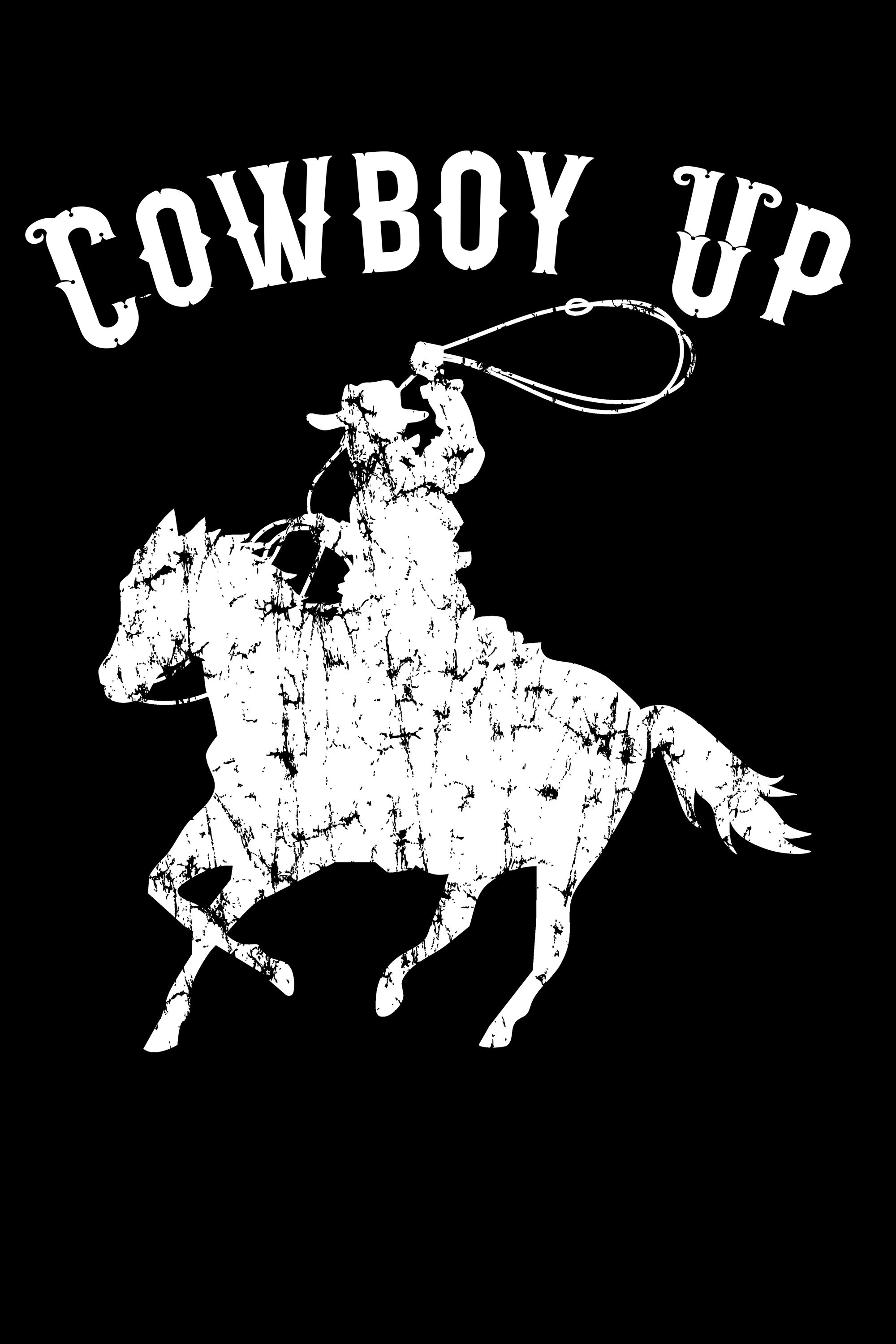 Cowboy up Cowboy on Horse With Lasso for Horseback Riding Enthusiasts ...
