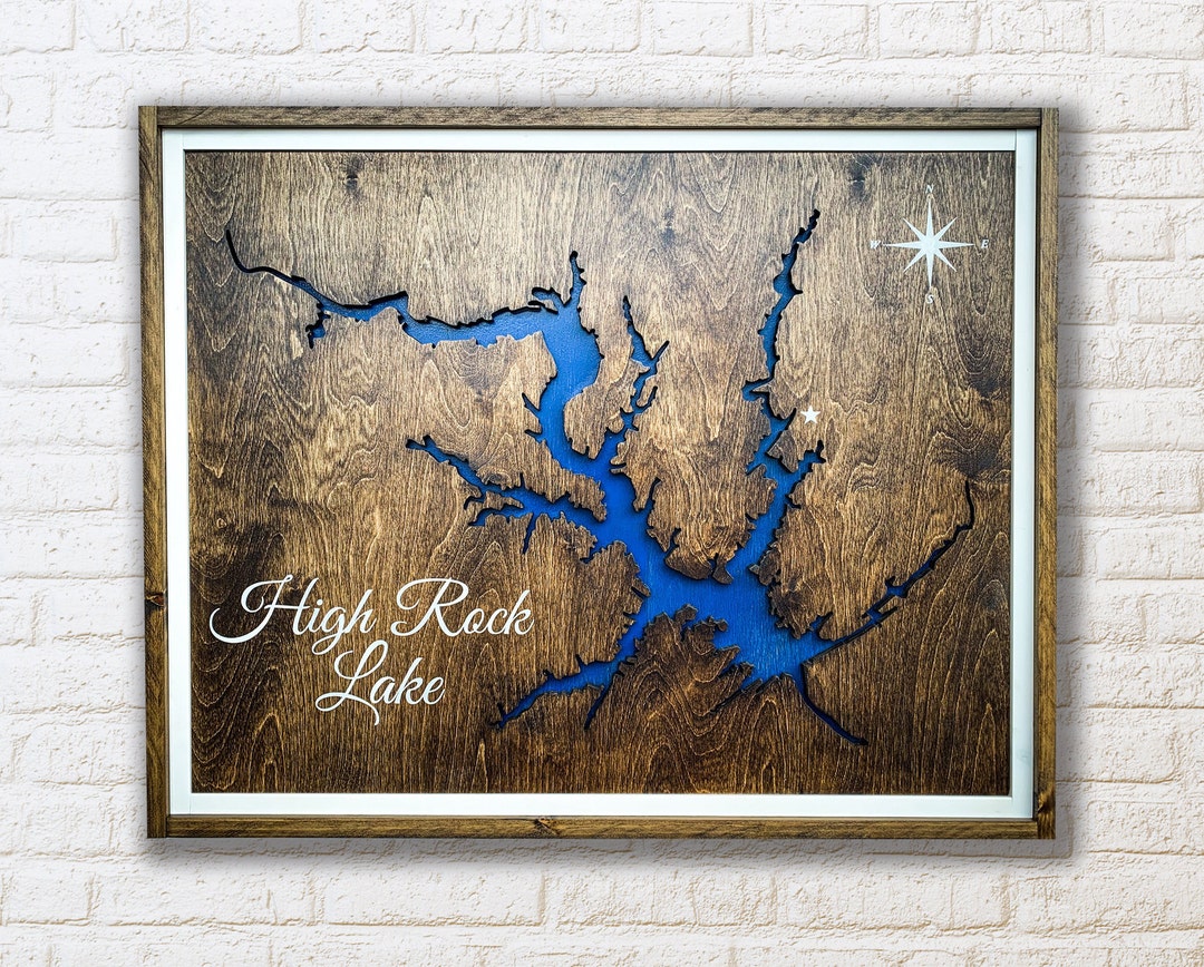 Custom Wood Lake Map: Modern Lakehouse Wall Art - Etsy