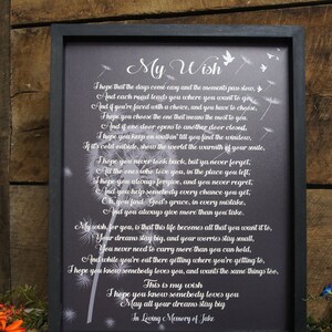 My Wish Framed Free Chgs Classy Rustic Design - Etsy