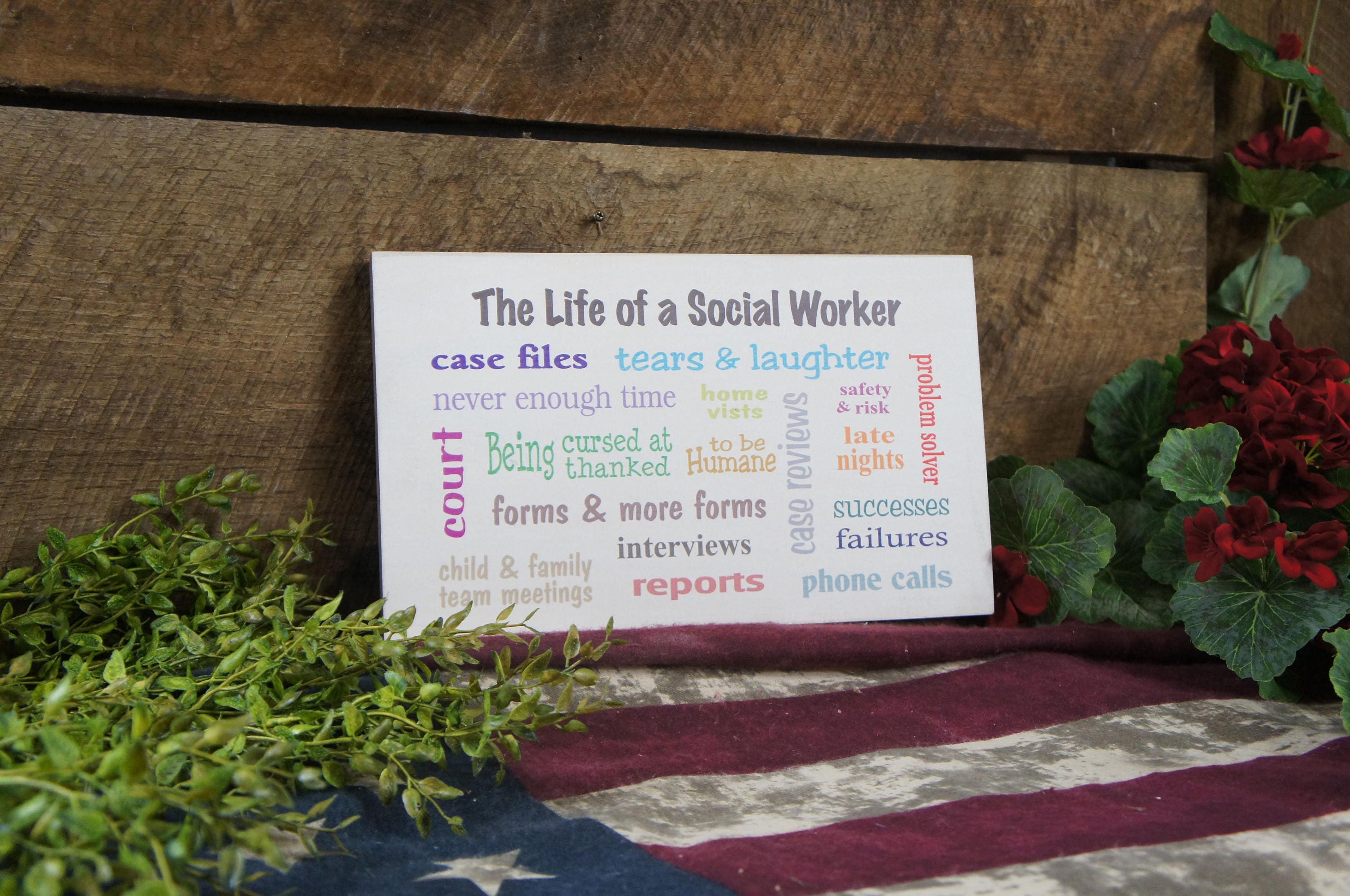 Great Social Worker Gift Subway Sign Personalized Helping | Etsy