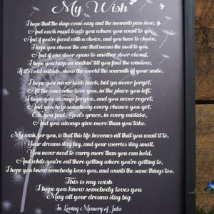 My Wish Framed Free Chgs Classy Rustic Design - Etsy