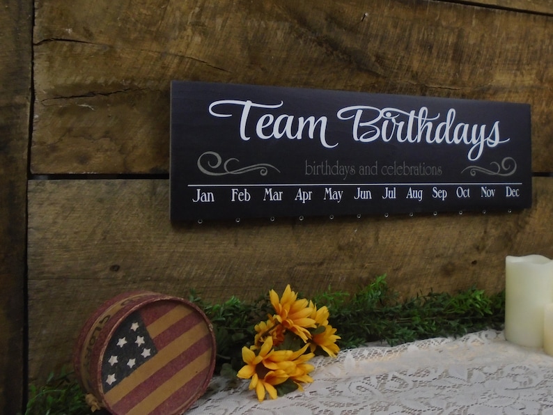 Team Birthday Calendar Office Birthdays Board Calendar for - Etsy