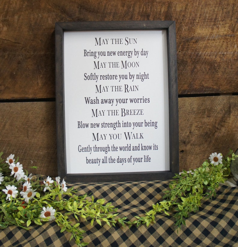 Beautiful Apache Blessing Rustic Style Sign May the Sun Bring You New ...