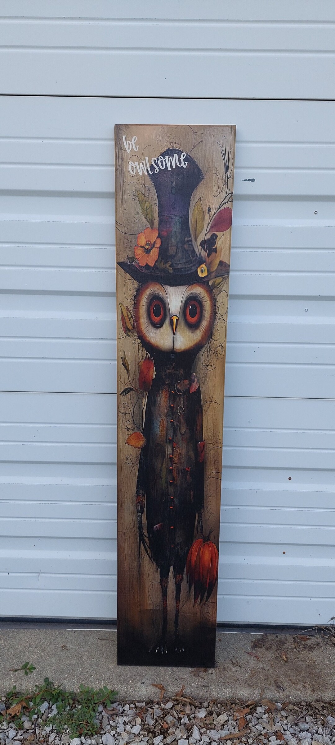 Halloween Decor Be Owlsome Fall Decor Whimsical Owl 4ft Porch Decor ...