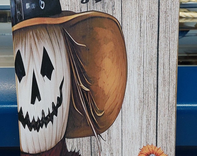 Scarecrow Porch Leaner, Fall Porch Leaner, Reclaimed Wood Scarecrow ...