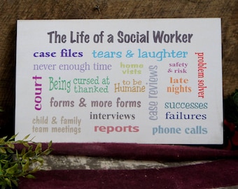 Personalized Social Worker Sign - Etsy
