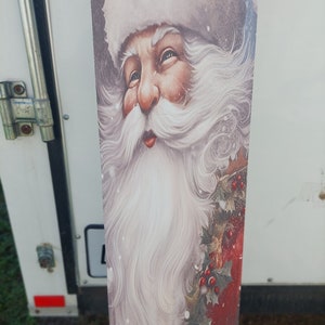 Holiday Porch Leaner Santa Sign Believe in the Magic Santa Decor Approx ...