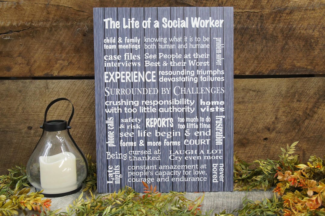 The Life of a Social Worker Rustic Style Subway Sign Makes a Perfect ...