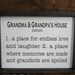 Grandma & Grandpas House Noun Personalized Word Chgs Free Rustic Frame ...