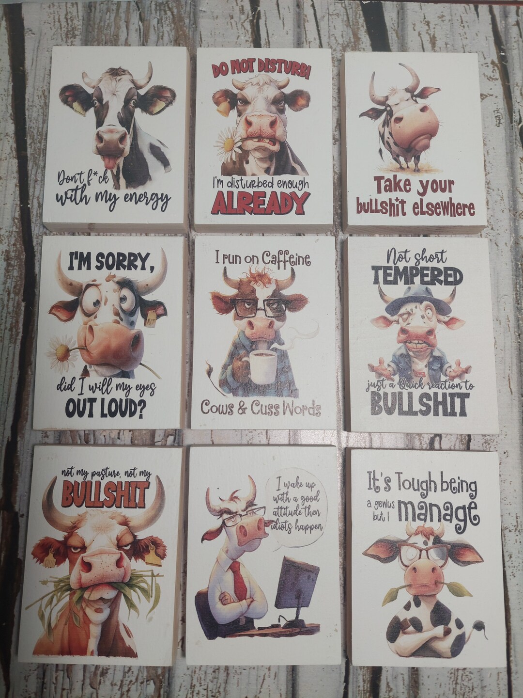 Small Wood Signs Comical Free Standing Comical Funny Farm Sign 5 1/2" X ...