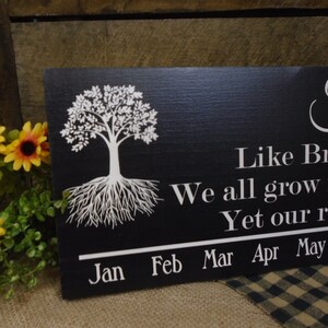 Birthday Calendar Family Rustic Style All Wood Calendar Board ...