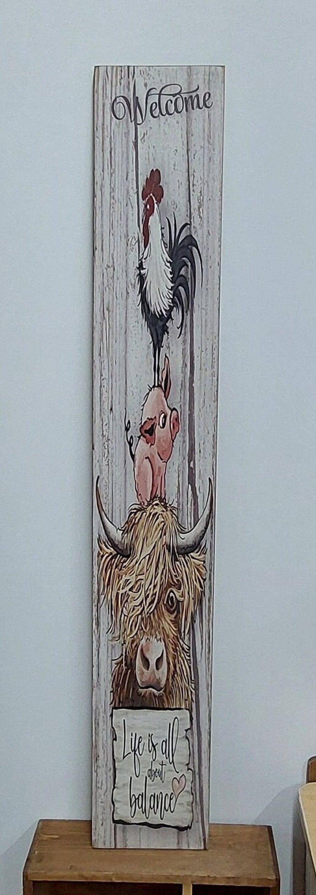 Porch Decor Porch Signs Barnyard 5 Ft Wood Porch Leaner All Wood 9.25 X ...